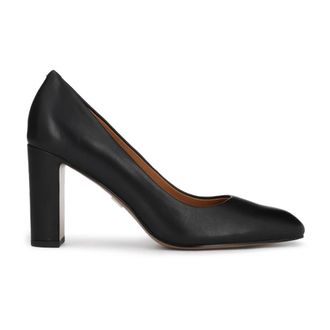 Kazar Kazar Schwarze Lederpumps auf einem stabilen Blockabsatz - - Shoes - Damen - Schwarzk - 40 EU