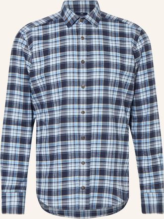 Strokesman's Strokesmans Flanellhemd Regular Fit blau