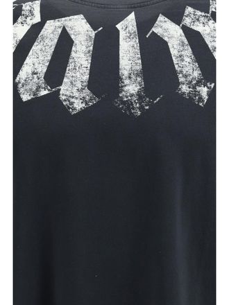 Palm Angels Big Neck Logo Print T-Shirt - Black