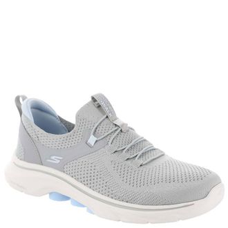 Skechers Damen Go Walk 7 Abie Sneaker, Grau/Hellblau, 38.5 EU