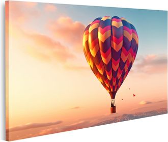 Islandburner Prime Bild auf Leinwand Bunte Heißluftballon Sonnenuntergang Generative KI Bilder Wandbilder Poster