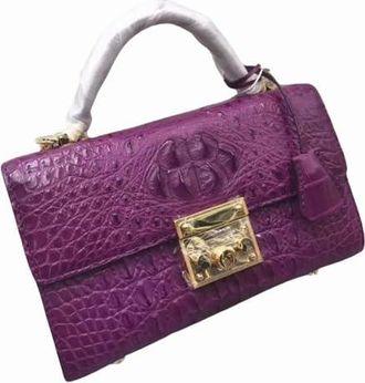 Generic Sac cabas pour femme en cuir dalligator véritable, petit sac à main blanc en cuir façon crocodile avec fermeture à cadenas, sac bandoulière pour femme