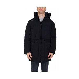 Emporio Armani Dreiviertellange Daunenjacke mit Kapuze - - Jackets - Herren - Blau - 2XL