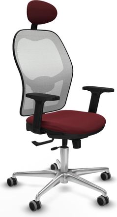 Piqueras y Crespo Jorquera Schreibtischstuhl mit 2D-Armen, h&ouml;henverstellbarer Lendenwirbelst&uuml;tze und festem Kopfteil, ausgestattet mit Syncro/Traslack und injiziertem S