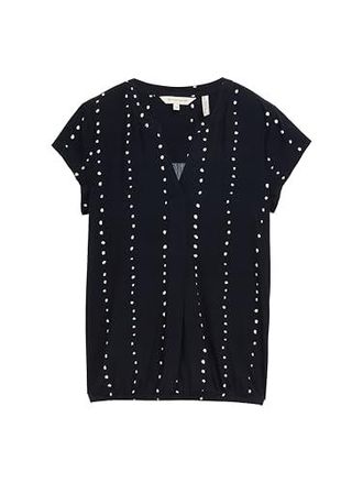 Tom Tailor 1045238 Blouse, 38063-navy Dot Print, 46 Femmes