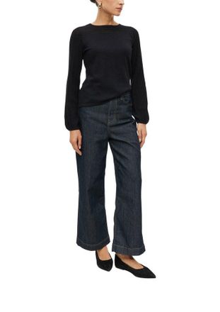 s.Oliver Black Label Strickpullover Rippenstruktur an &Auml;rmeln und Schulterpartie / Viskose