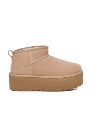 UGG Stiefel - Classic Ultra Mini Platform Boot With Asymmetrical - Gr. 36 (EU) - in Braun - für Damen