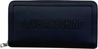Love Moschino Femme, Accessoires, Noir, Taille: ONE Size Large Zip Wallet