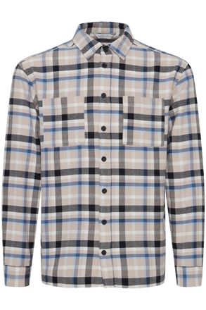 Casual Friday CFAugust Checked Overshirt Herren Freizeithemd Hemd Überhemd Hemdjacke Hemdkragen Brusttaschen Regular Fit Hochwertige Baumwoll-Qualität, Größe:2XL, F