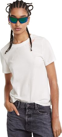 G-Star G-Star Damen Faux Embro Logo Top, Weiß (lt Chalk D25053-A870-1284), S