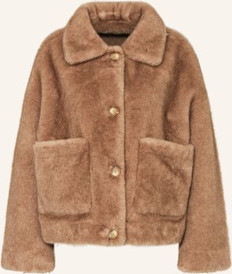 Studio AR Studio Ar Kunstpelz-Jacke Faje Zum Wenden braun