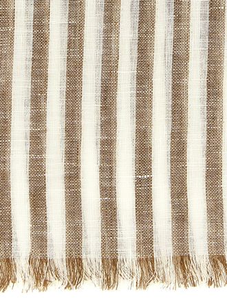 Brunello Cucinelli Womens Brown Linen Scarf