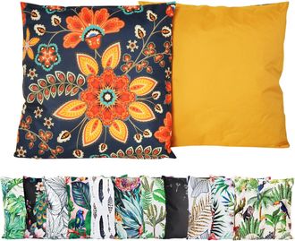 JACK Outdoor Lounge Kissen 45x45cm Motiv Dekokissen inkl. Füllung Wasserfest Sitzkissen Garten Stuhl, Farbe:Sommertraum