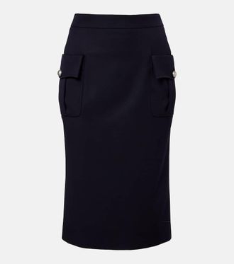 Alexander McQueen Jupe crayon en laine