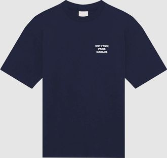 Dr&ocirc;le de Monsieur Tee Shirt Bold Slogan Navy