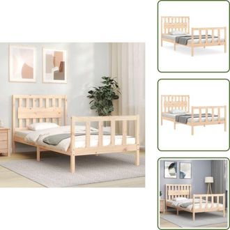 vidaXL The Living Store - Massivholzbett ohne Matratze 100x200 cm Kiefernholz - Holzbett - Kiefernholzbett - Doppelbett - Lattenrost - Massives Holzbett