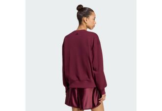 adidas Sweatshirt SEASONAL ESSENTIALS SATIN-SWEATSHIRT, V-AUSSCHNITT (1-tlg)