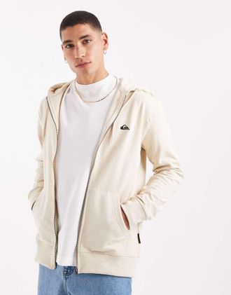 Quiksilver Sweat &agrave; capuche basique &agrave; fermeture &eacute;clair - Blanc