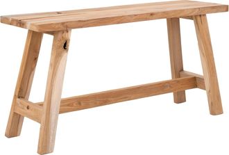 Möbelando Sitzbank >Barcelona< in Braun, Teak - 90x45x25cm (BxHxT)