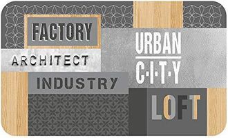 Douceur d'Intérieur Architect Deko-Teppich, rechteckig, Mehrfarbig, 45 x 75 cm