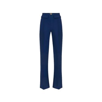 Elisabetta Franchi Ausgestellte Hose - - Trousers - Damen - Blau - M