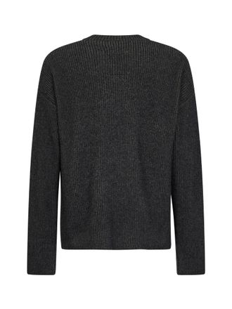 Uma Wang Mens Ribbed Cashmere Crewneck Sweater Grey