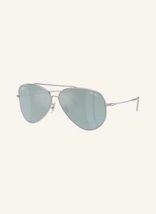 Ray-Ban Sonnenbrille Aviator Reverse silber