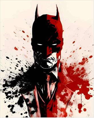 Wallario Poster - Dunkle Dualit&auml;t in Premiumqualit&auml;t, Gr&ouml;&szlig;e: 40 x 50 cm