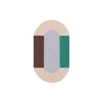 GAN Rugs Tapis The Crochet Collection - Bleu - Laine - Designer Clara Von Zweigbergk