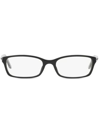 Burberry Sunglasses lunettes de vue rectangulaires &agrave; plaque logo - Noir