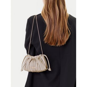 Calvin Klein Handtasche Calvin Klein Plisse Mini Drawstring Bag LV04F3077G &Eacute;cru