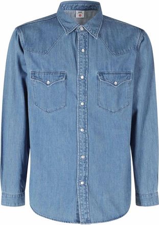 Edwin Homme, Chemises, Bleu, Taille: S Western Shirt JP