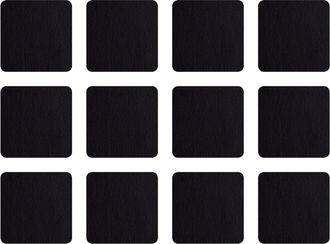 ASA Selection 7835420 Untersetzer für Gläser, 10 x 10 cm, Kunststoff in Lederoptik, schwarz (3 x 4er Pack)