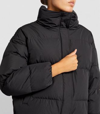 Yves Salomon Womens Fur-Trim Puffer Jacket With Gloves Aw23 W