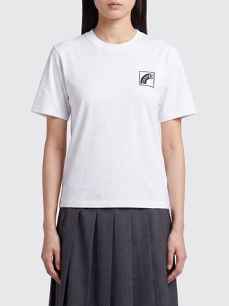 Maison Margiela T-shirt &agrave; col rond en coton avec logo et slogan imprim&eacute;s