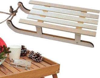Generic Weihnachtsschlitten Ornament - Weihnachtsornament, Holzschlitten | Wiederverwendbarer Vintage-Urlaubsschlitten, Mini-Schlitten für den Urlaub, tragbar