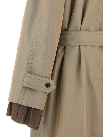 Maison Margiela Cotton Blend Trench Coat - Beige