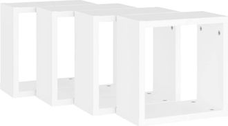 Generic Wandregale, Würfelform, 2 Stück, mehrschichtiges Holz, Möbel, Wandregale, Wandregal, Wandregal zum Aufhängen, Regal für Eingangsbereich, weiß(30 x (30