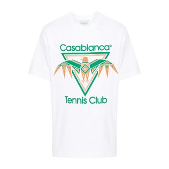 Casablanca Spielender Adler Bio-Baumwoll-T-Shirt - - Tops - Herren - Wei&szlig; - M
