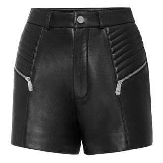 Philipp Plein Femme, Shorts, Noir, Taille: 42 FR Vintage Leather Hot Pants