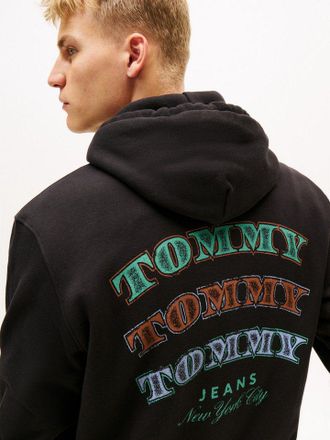 Tommy Jeans Hoodie TJM DOLLAR STACK mehrfarbiger R&uuml;ckenprint, regular fit