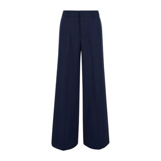 Pantaloni Torino Blaue Weite Bein Polyester Hose Frau - - Trousers - Damen - Blau - S