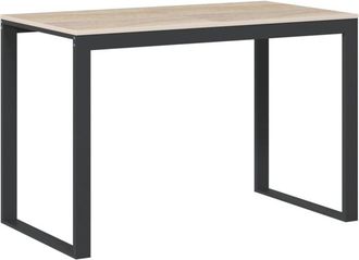 vidaXL Vidaxl - Computertisch Schwarz und Eiche-Optik 110x60x73cm Holzwerkstoff