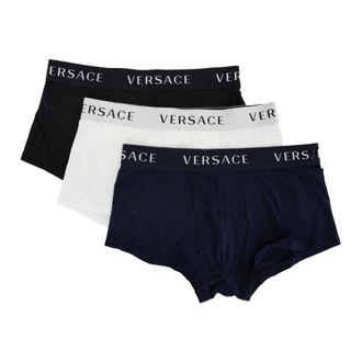 Versace Homme, Sous-vêtements, Multicolore, Taille: M Boxers Homme avec Ceinture Contrastante