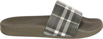 Burberry Homme, Chaussures, Brun, Taille: 43 EU Check Slides