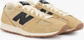 New Balance Baskets en cuir et coton m&eacute;lang&eacute;s