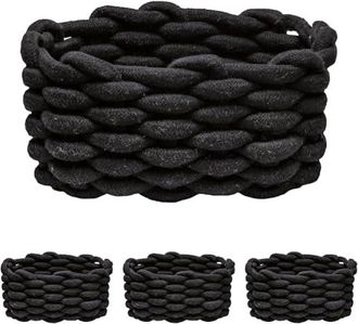 Kleine Wolke Korb, Schwarz, L&auml;nge 19 cm, Breite 14 cm, H&ouml;he 10 cm, 8605926060 (Packung mit 4)