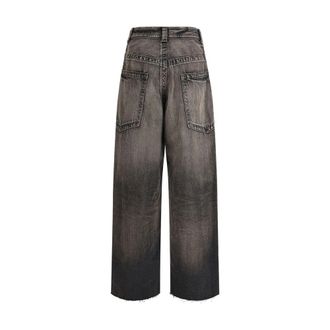 Miharayasuhiro Womens Black Cotton Jeans Denim Clothing