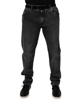 Dolce & Gabbana Black Cotton Stretch Skinny Men Denim Jeans Elastane Clothing