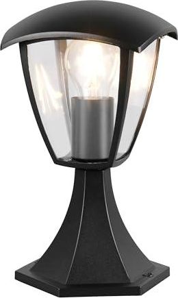 Trio Leuchten Außen Wegeleuchte Venta 563260132, Aluminium Druckguss Schwarz matt, Kunststoff klar, exkl. 1x E27